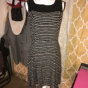 AB Studio | Dresses | Ab Studio Black And White Dress Fit And Flare 2 ...